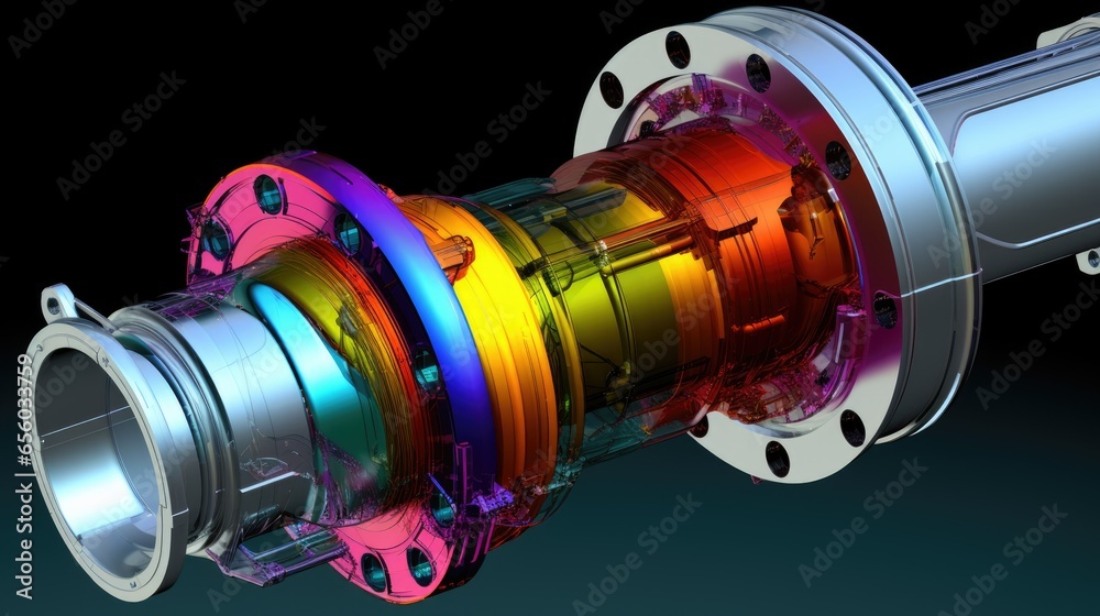 ภาพประกอบสต็อก finite element analysis of 3d cad rendering to test ...