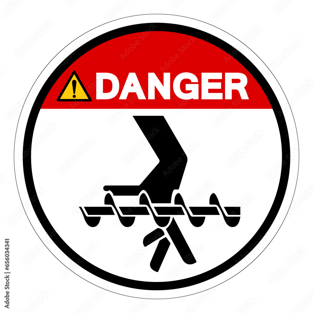 Danger Hand Crush Hazard Symbol Sign, Vector Illustration, Isolate On ...