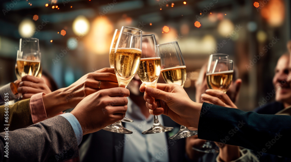 Champagne glasses toasting store
