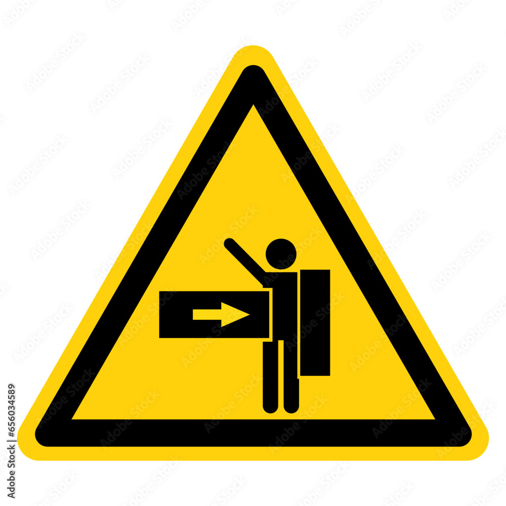 Crush Body Hazard Symbol Sign, Vector Illustration, Isolate On White ...
