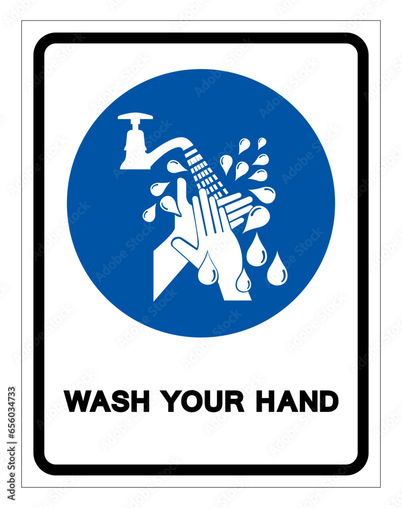 Please Wash Your Hand Symbol Sign,Vector Illustration, Isolated On ...