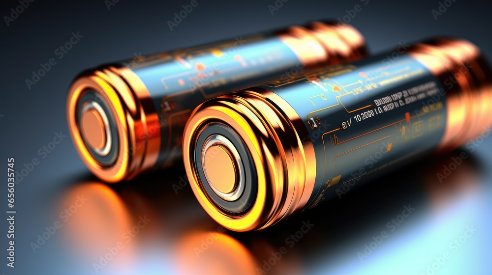 futuristic 3d rendering of rechargeable lithium ion battery cell ...