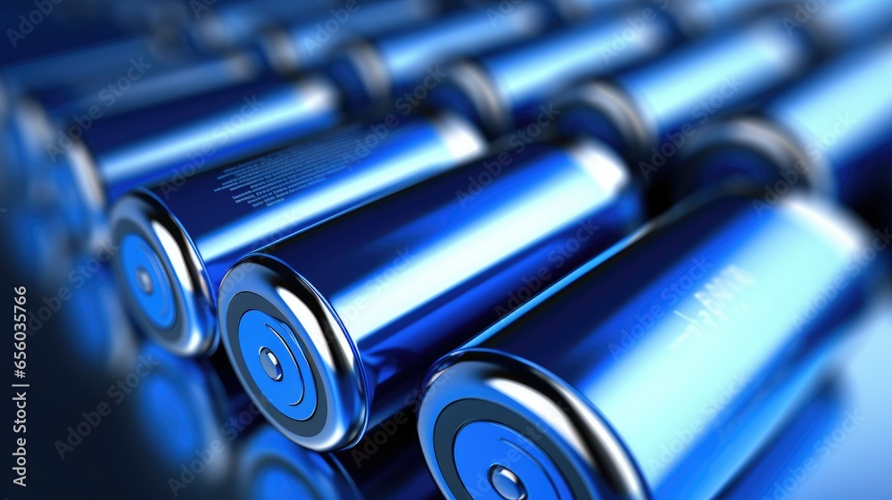 futuristic 3d rendering of rechargeable lithium ion battery cell ...