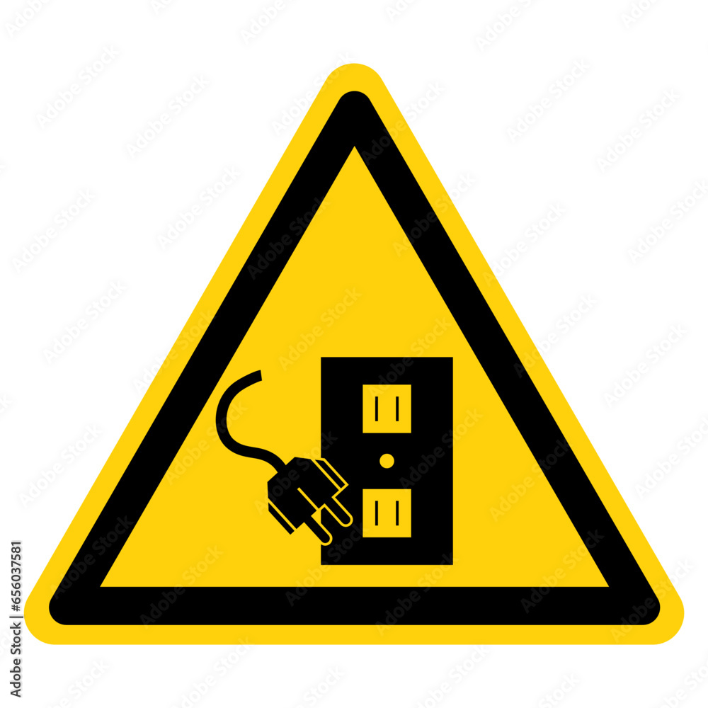 Disconnect Before Servicing Symbol Sign, Vector Illustration, Isolate ...