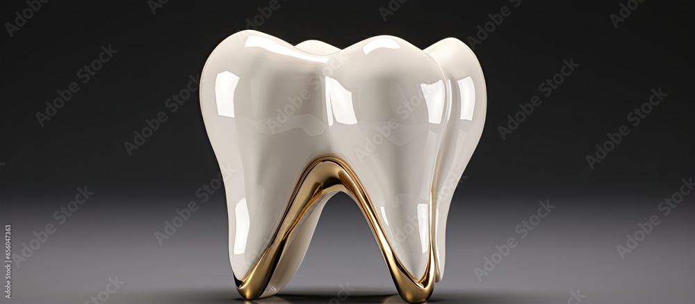 model of a tooth trophy with clipping path for easy compositing Stock ...