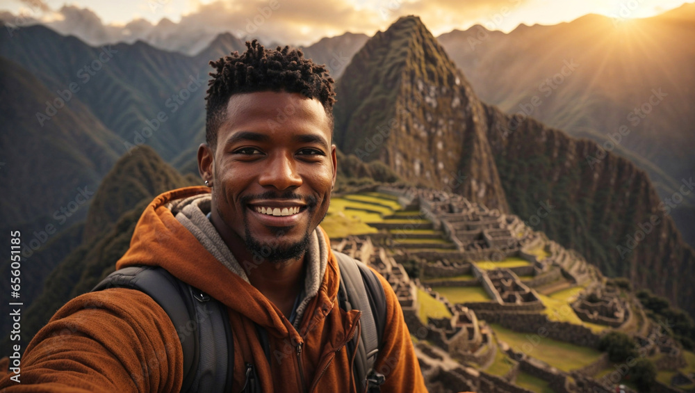 African man smiling and enjoying an incredible trip through Peru ...
