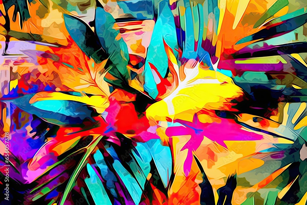Colorful Abstract Pop Art Collage: A Vibrant Eclectic Fusion of Shape ...