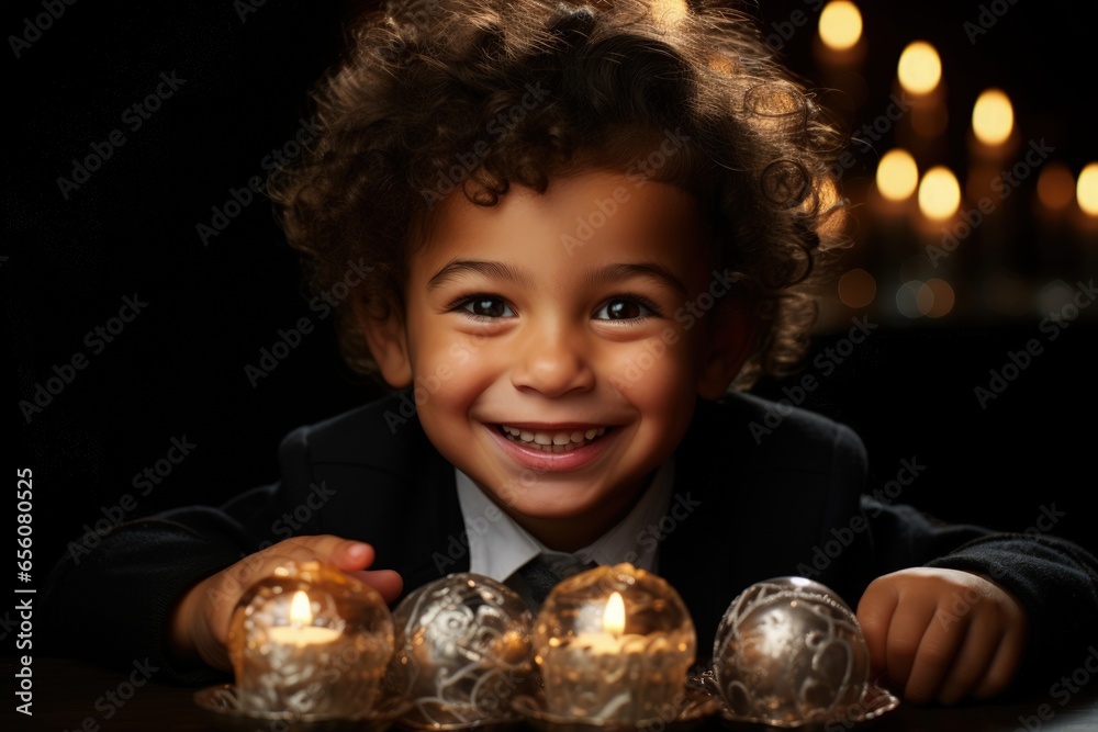 Happy Hanukkah, festival of lights, celebration of national spiritual ...