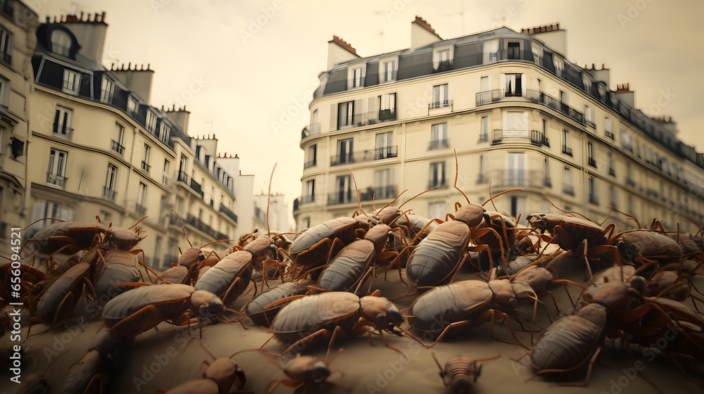 paris envahi par des insectes géants faisant penser à des punaises de ...