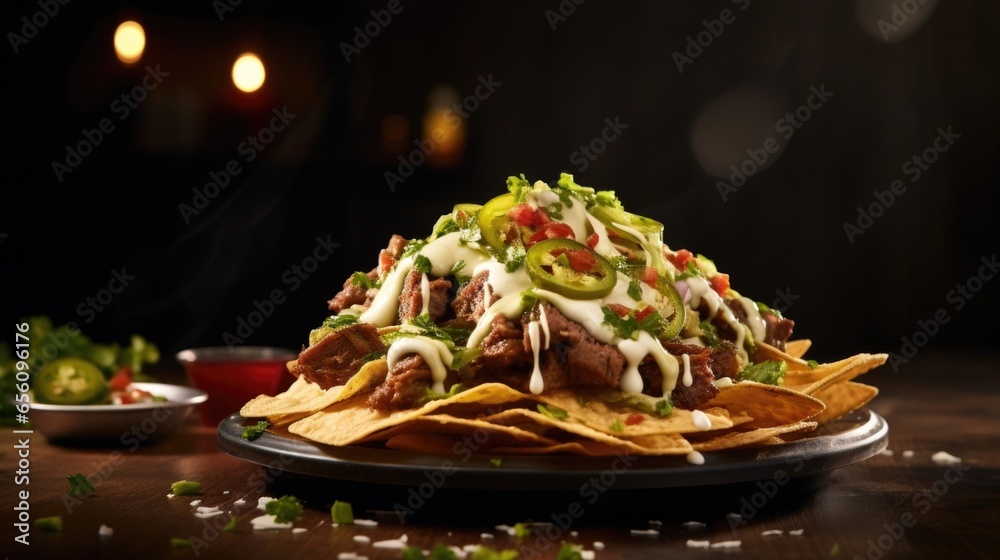 The Beef Shawarma nachos are a perfect sharing dish. Crispy tortilla ...