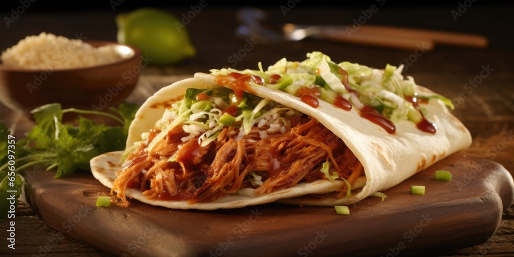 This gourmet taco image showcases an elevated twist on a beloved ...