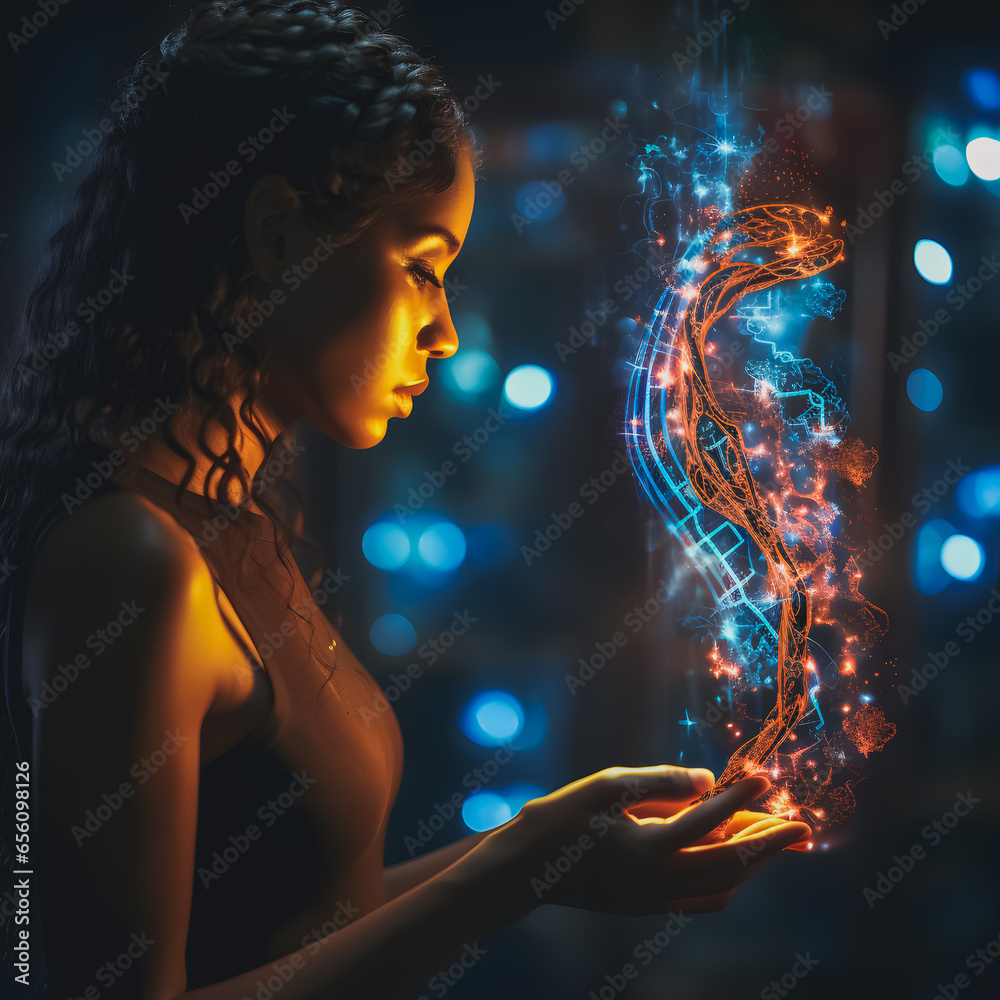Women with antimatter particles, new technology. A tangible source of ...