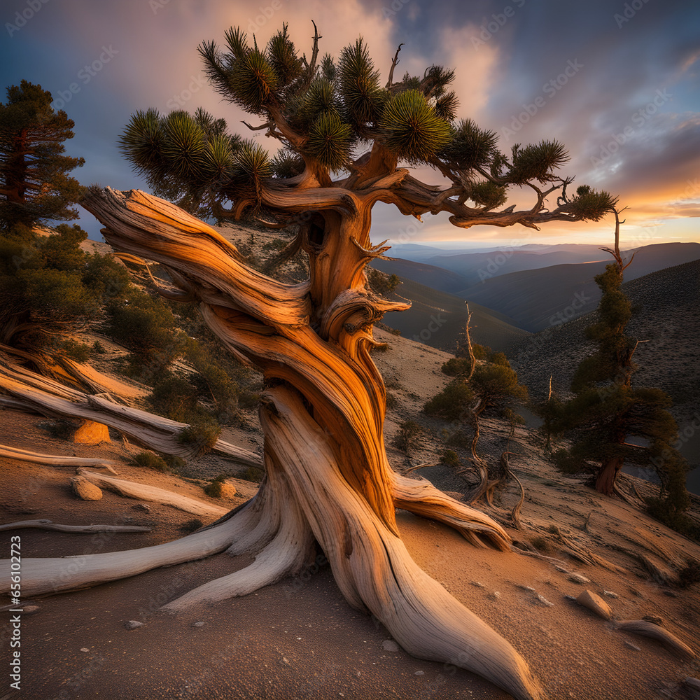 Bristlecone Pine, Pinus longaeva in the White Mountains, California ...