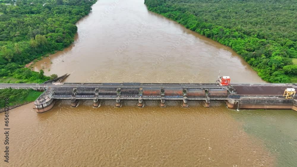 A dam in the ecosystem alters water flow, impacting habitats. It stores ...