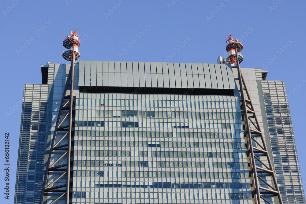 TOKYO, JAPAN - December 18, 2022: View of the Nittele Tower in Tokyo's ...