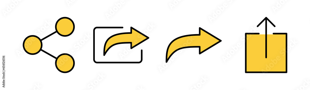 Share icon set for web and mobile app. Sharing sign and symbol Stock ...