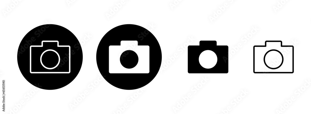 Camera icon set illustration. photo camera sign and symbol. photography ...