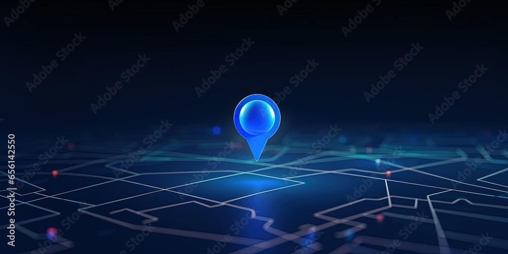 Blue Pin Marker 3D Model GPS Navigation Location Point Stock ...