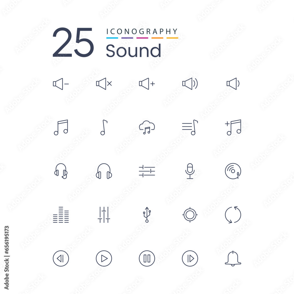 Music and sound icon set. Music sign, Audio icons. Microphone ...
