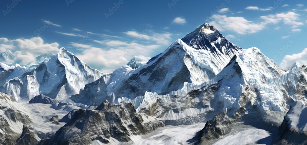 mountain is shown in the background of the image, in the style of ...