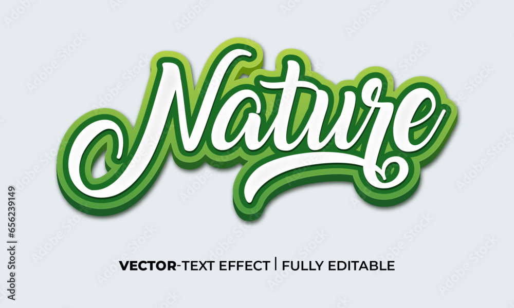 Creative Nature Vector EPS Adobe Illustrator editable 3d text effect ...