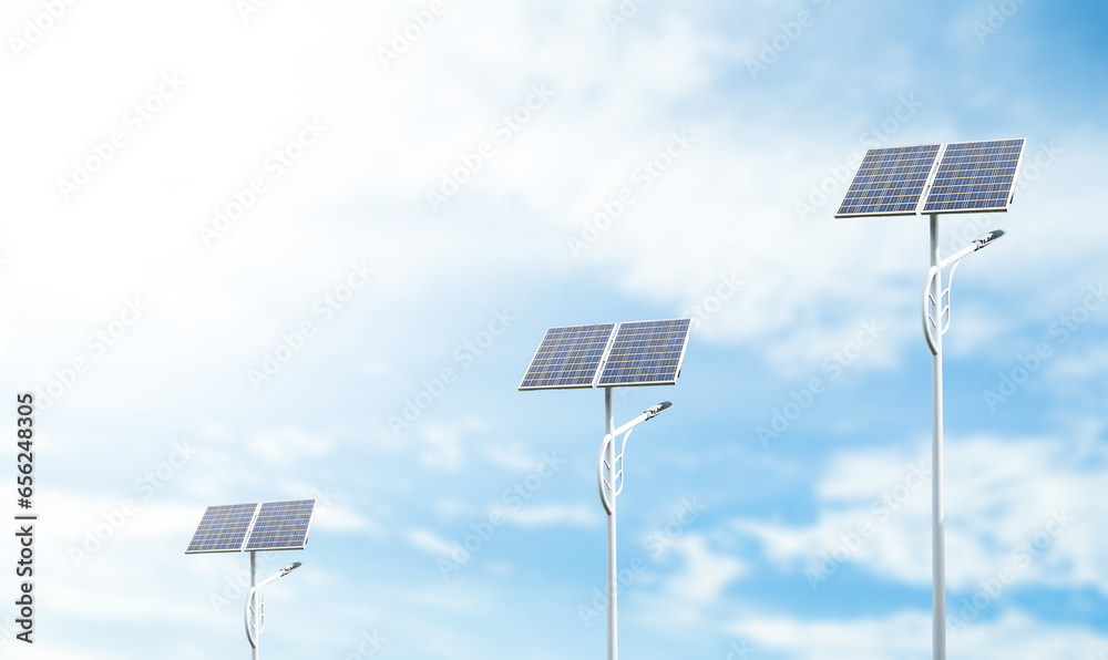 Light Led Lamp Post Energy Mini Photovoltaic Solar Cell Street Pole ...