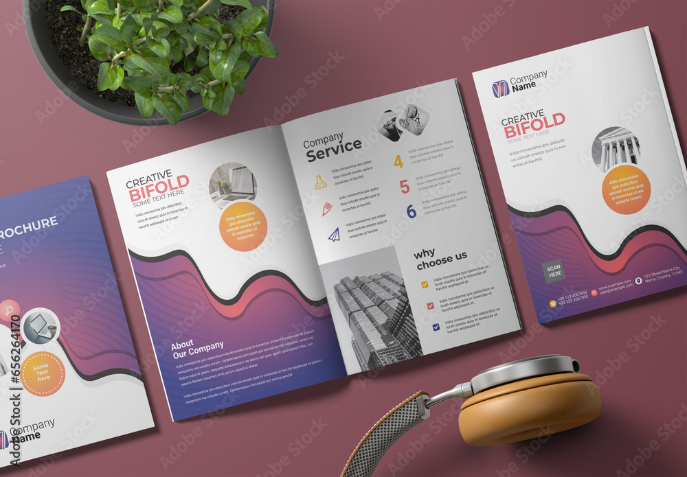 Bifold Brochure Layout Stock Template | Adobe Stock