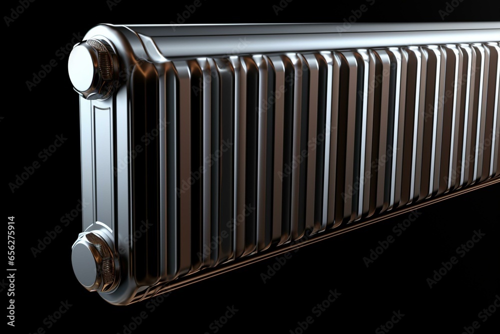 Closeup of a car radiator, rendered in 3D and isolated on a transparent ...