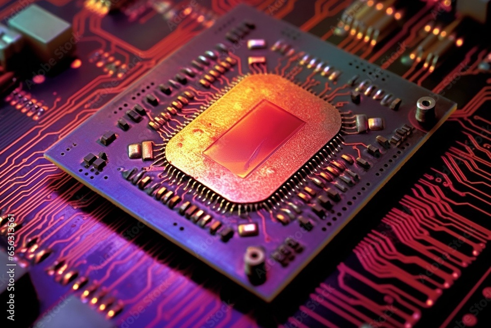 A computer-generated image showing the temperature distribution on a ...
