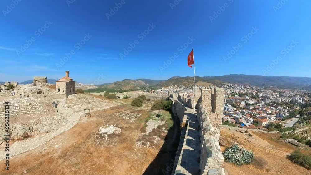 Ayasuluk fortress of Selcuk citadel in Turkey in Ephesus of Turkey ...