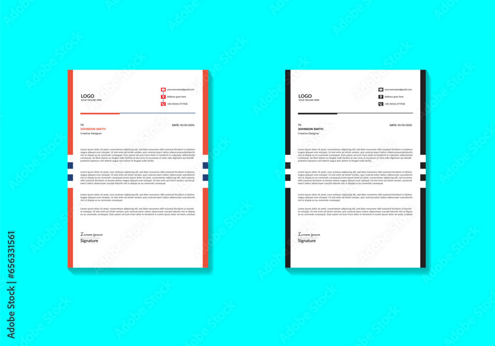 clean and fresh company letterhead design for your project. minimalist ...