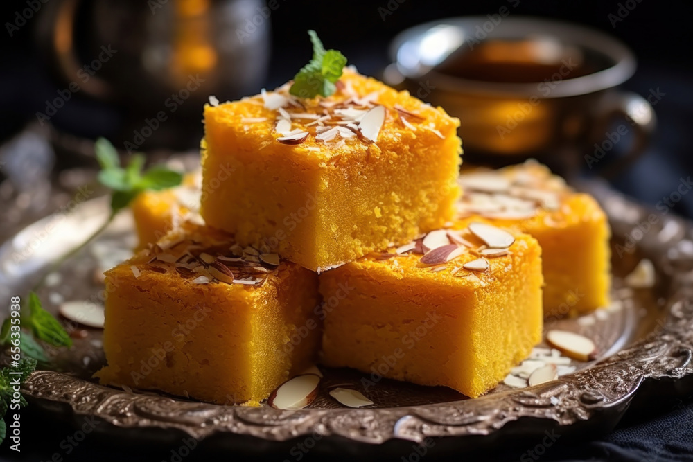 mango burfi is a melt-in-the-mouth Indian milk fudge flavored with ...