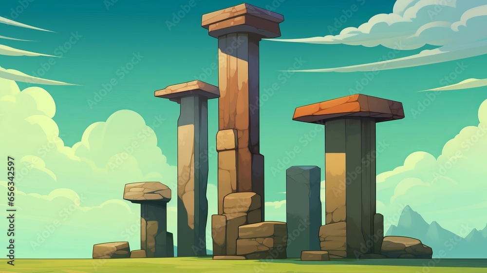 Pillars of Persistence: Simplistic, sturdy pillars, progressively ...