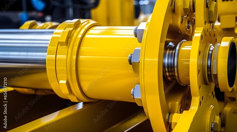 Foto de Hydraulic piston system for bulldozers, tractors, excavators ...