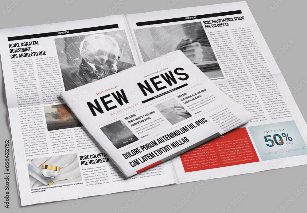 Newspaper Design Template Stock Template | Adobe Stock
