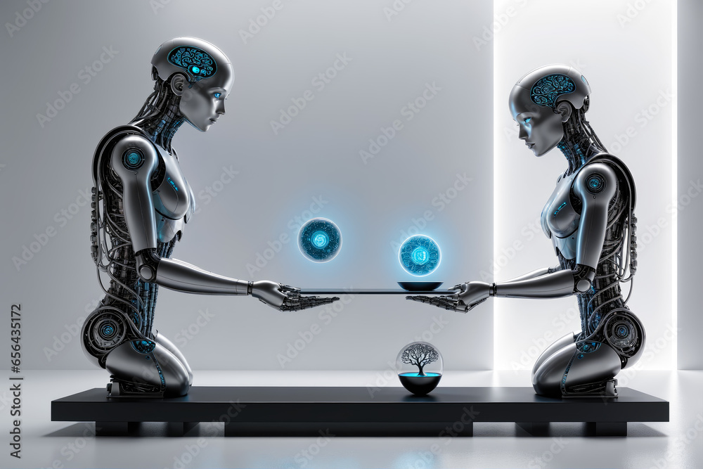 Scales of AI Ethics, Weighing Technology and Moral Values, AI Generated ...