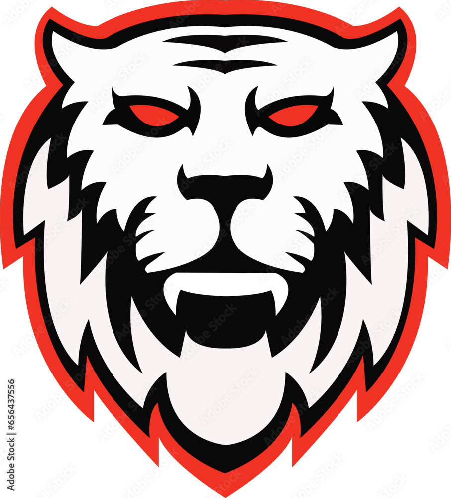 Tiger Mascot logo Design. Brave cat Face vector template. Tiger Head ...