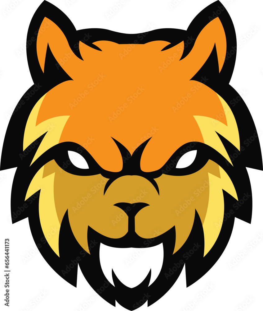 Cat Mascot logo Design. Brave Cat Face vector template. Cat Head design ...