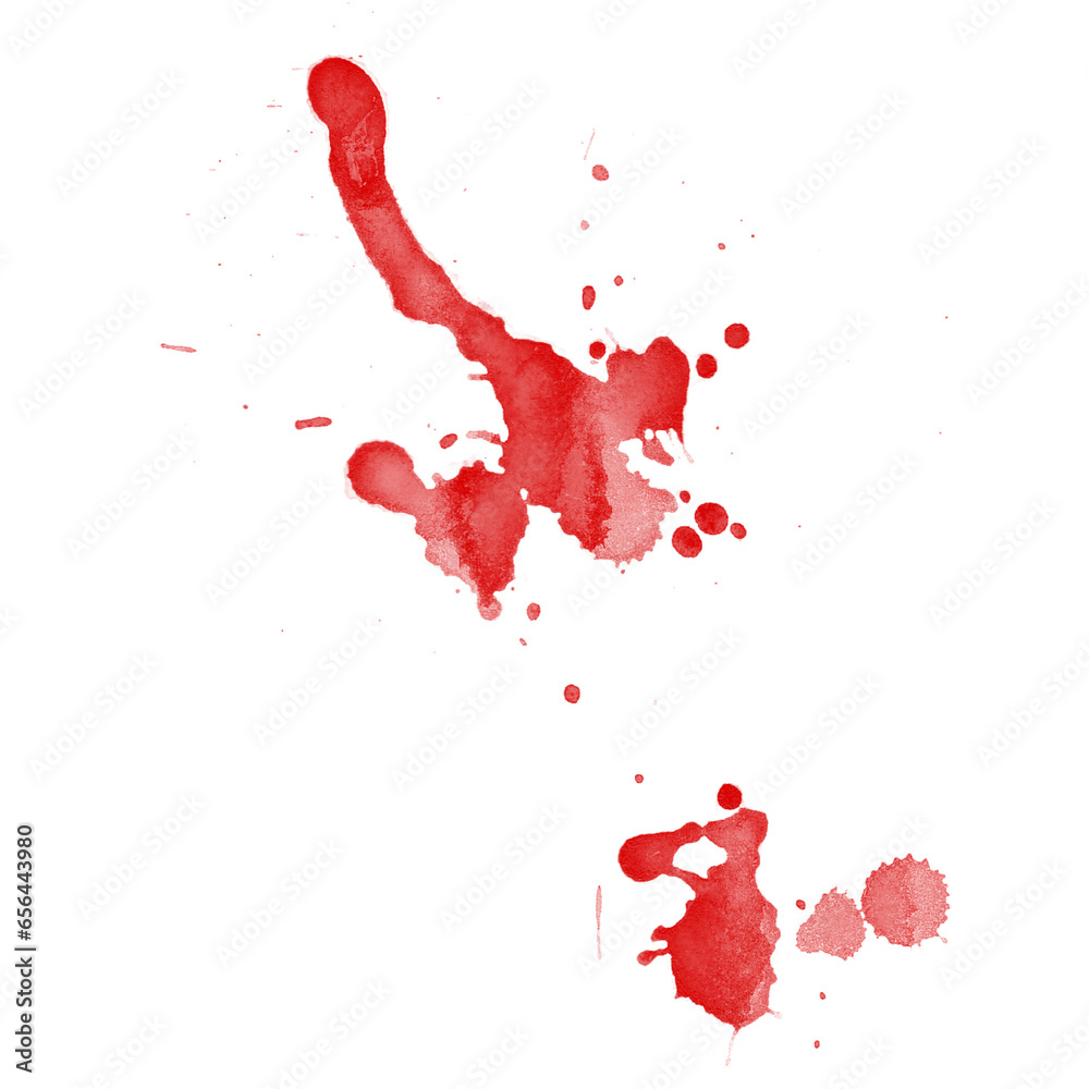 Blood splatter, horror backgrounds. Watercolor brush isolated on PNG ...