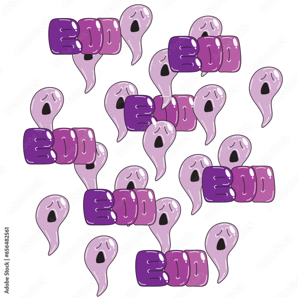 Ghost Graffiti text street art with splashes of paint, inscriptions and ...