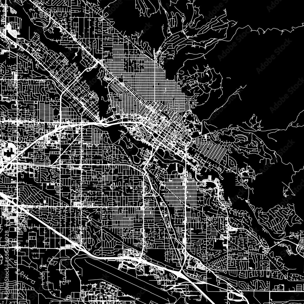 1:1 square aspect ratio vector road map of the city of Boise Idaho in ...