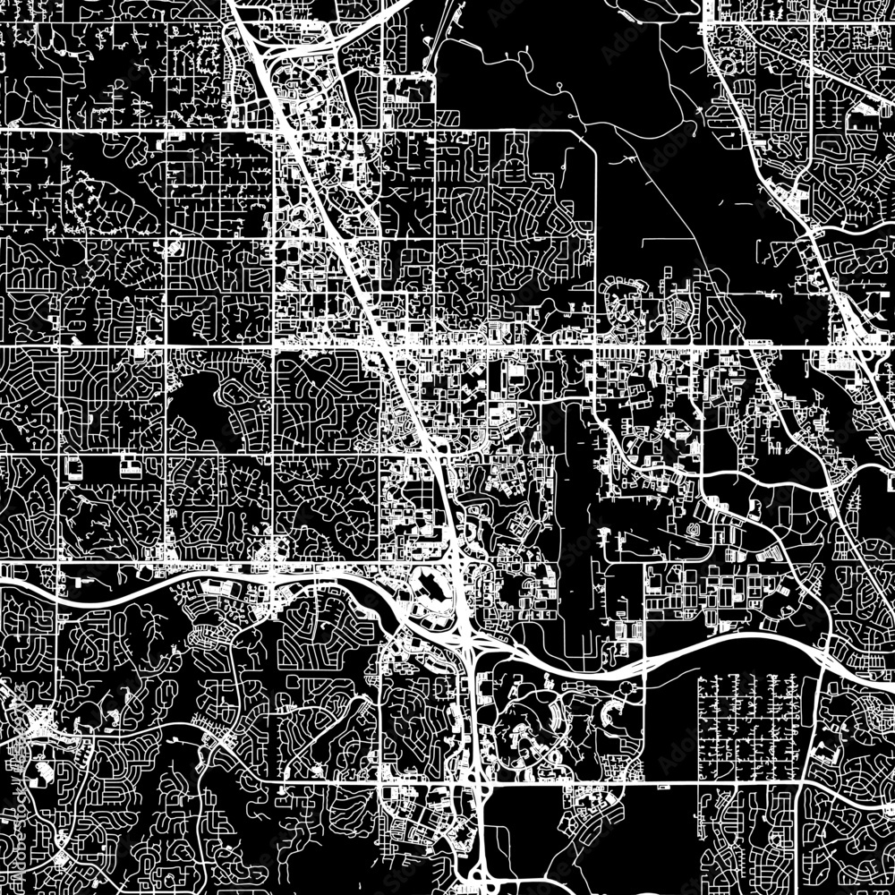 1:1 square aspect ratio vector road map of the city of Centennial ...