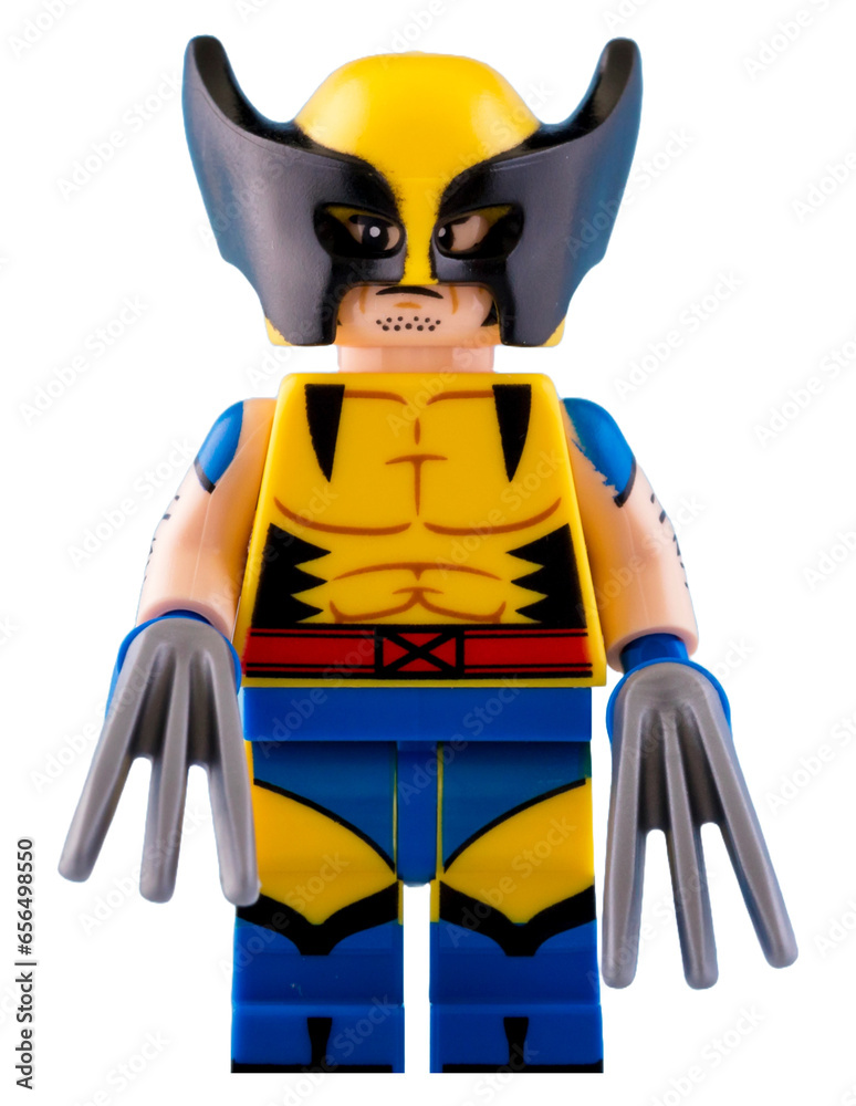 Dortmund - Deutschland 1. September 2023 Lego Minifigure Wolverine mit ...