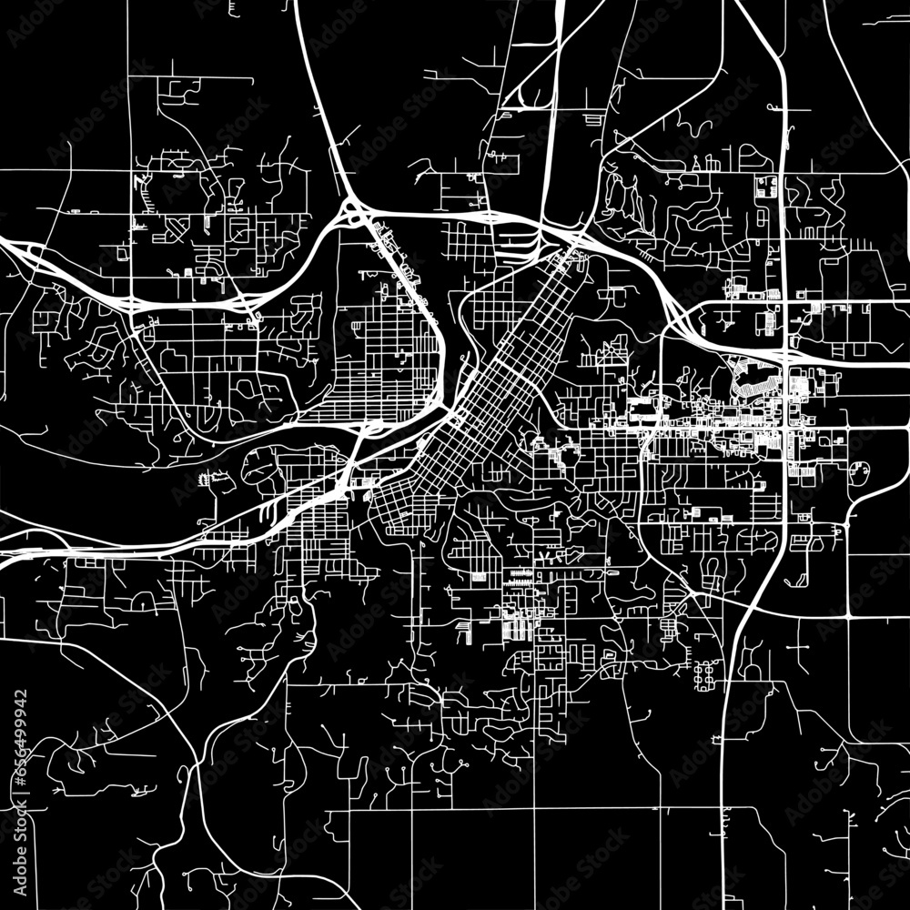 1:1 square aspect ratio vector road map of the city of Mankato ...