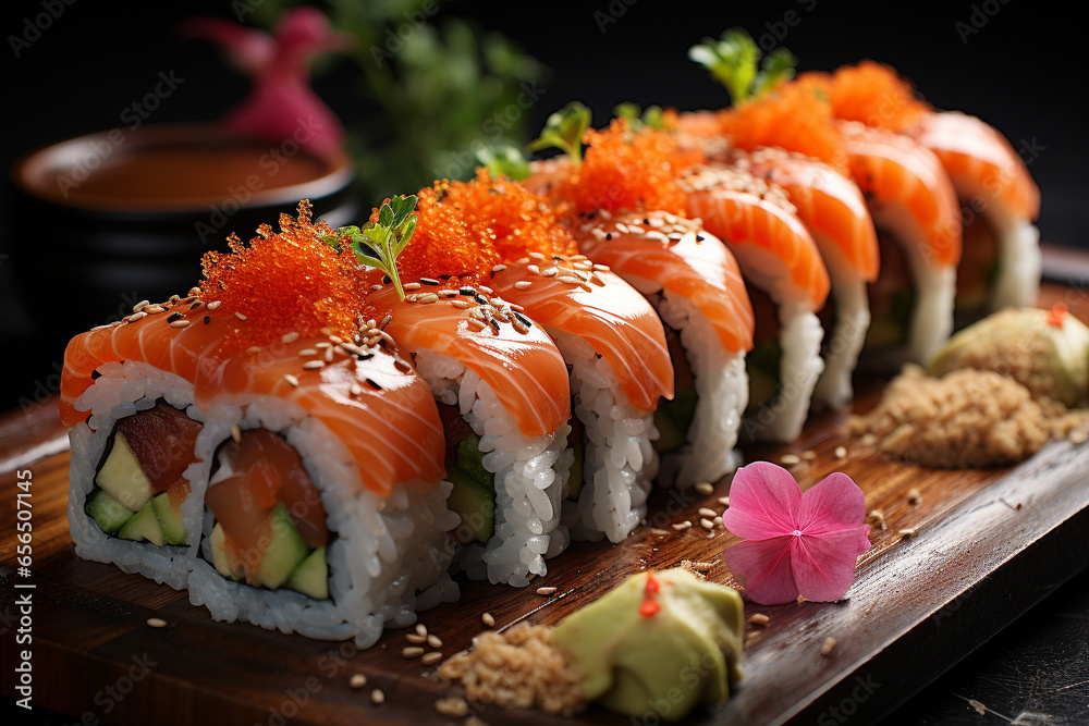 Maki Salmon Sushi, a culinary masterpiece that celebrates the art of ...
