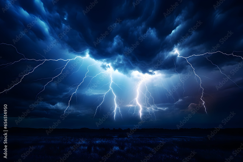 Nature's Electric Display Lightning Rays and Electrical Energy Charges ...