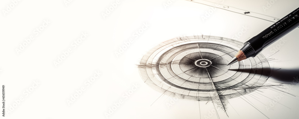 Set goal or business target concepts with arrow darts and bullseye ...