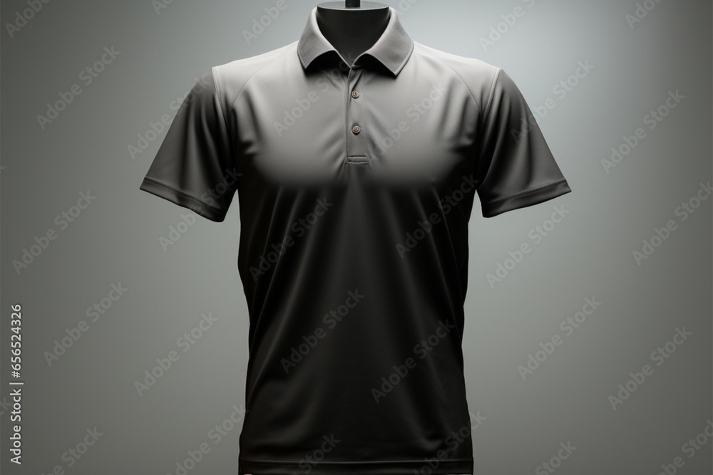 3D polo shirt mockup, front view, white background, fashion concept ...