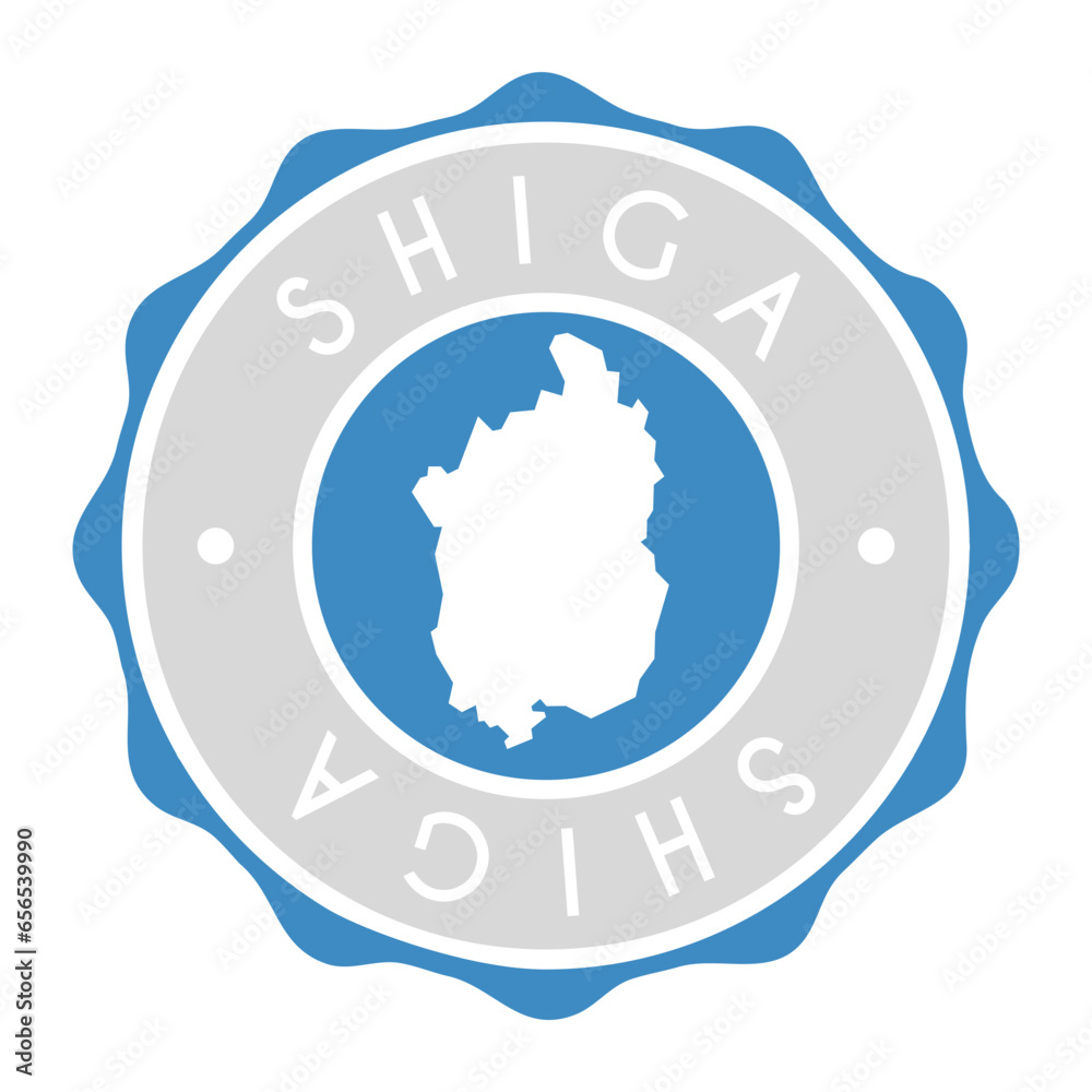 Shiga, Japan Badge Map Vector Seal Vector Sign. National Symbol Country ...