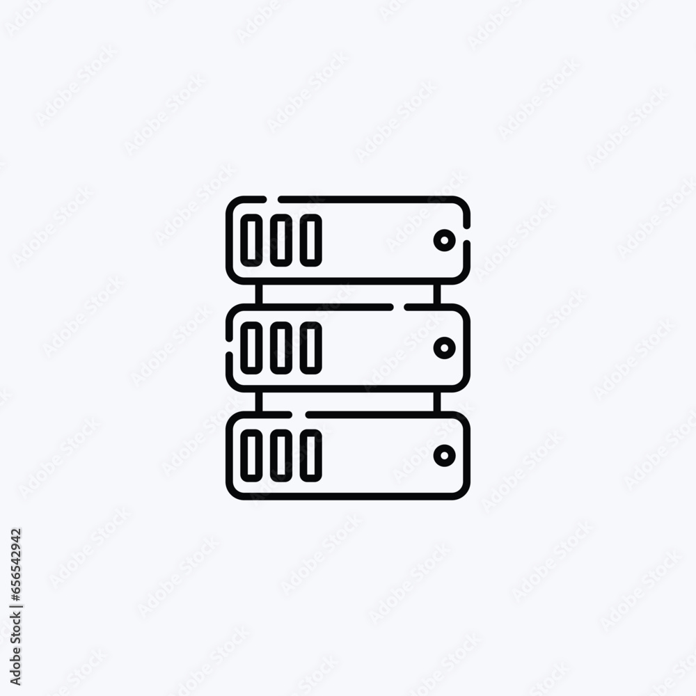 Versatile Server Icon - Data Center, Hosting, Cloud Computing, and ...